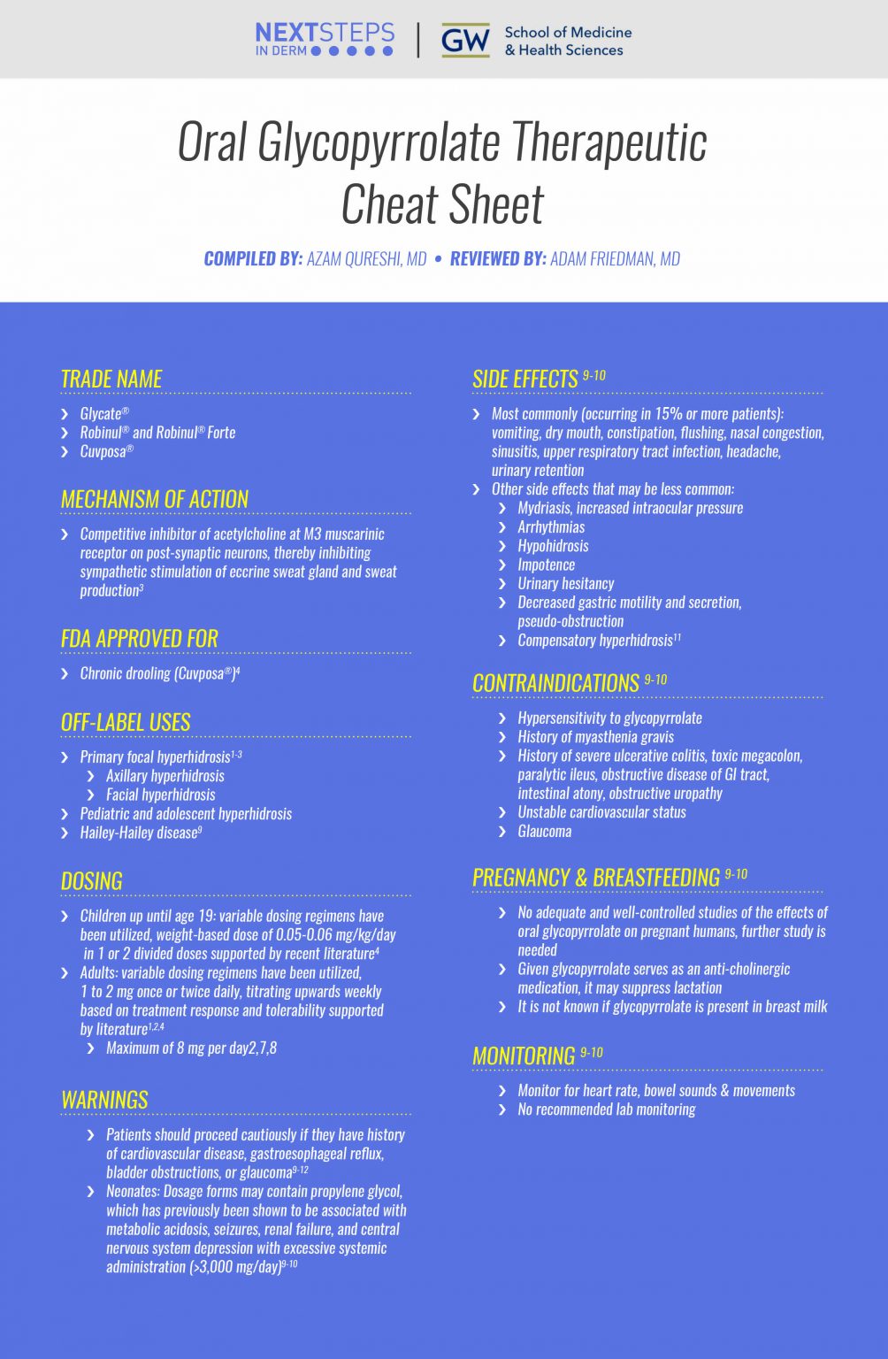 Oral Glycopyrrolate for Hyperhidrosis | Therapeutic Cheat Sheet - Next ...